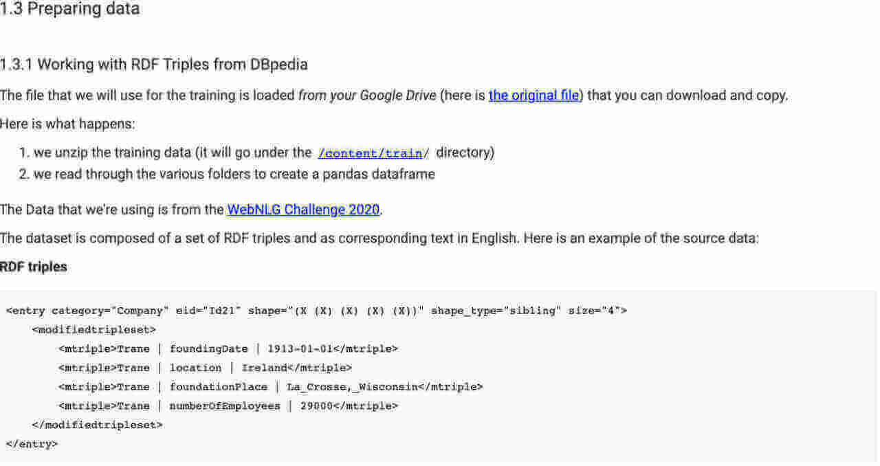 AI Text Generation for SEO using data-to-text: a practical example