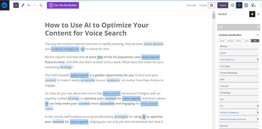 How to Use AI to Optimize Your Content for Voice Search - WordLift Blog