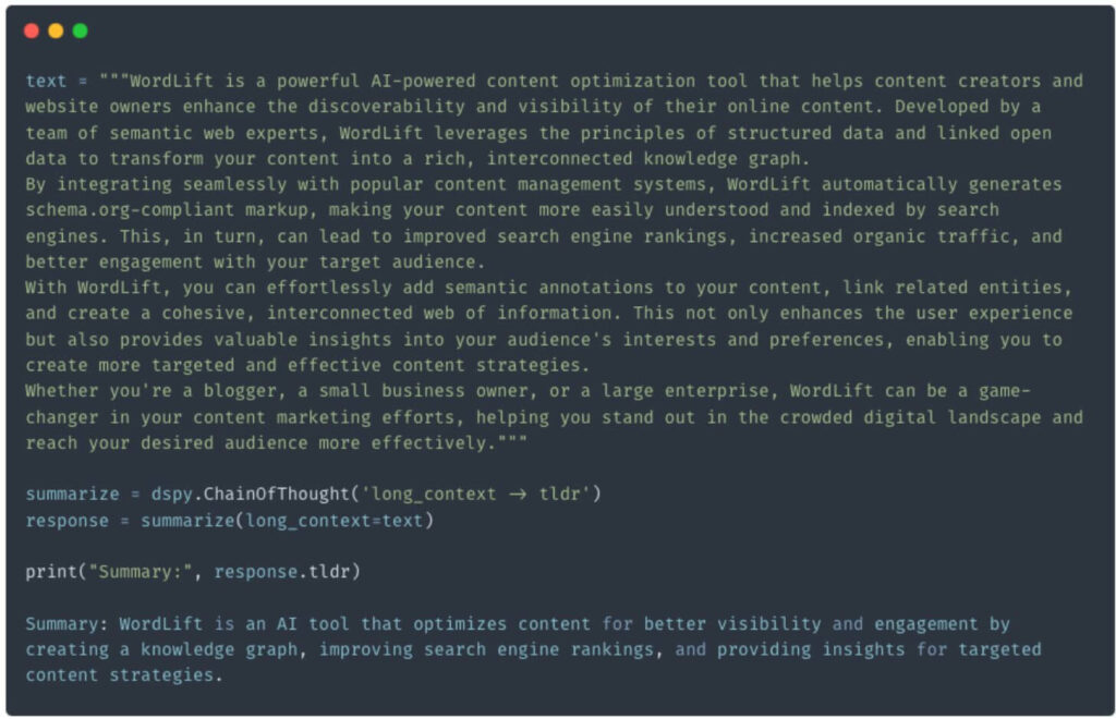 Meeting DSPy SEO Programming Framework - WordLift Blog